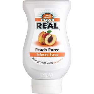 Real Peach puree infused syrup, 50 cl x 6