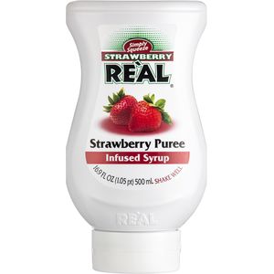 Real Strawberry puree infused syrup, 50 cl x 6