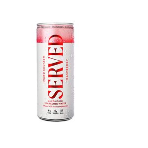 Served Raspberry Hard Seltzer, Can, 25 cl x 12