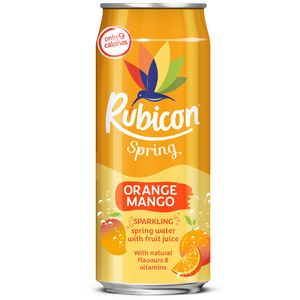 Rubicon Spring Sparkling Orange Mango, Can, 330 ml x 12