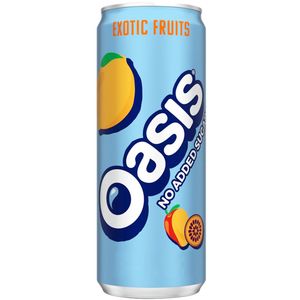 Oasis Zero Exotic Fruit Can, 330 ml x 24