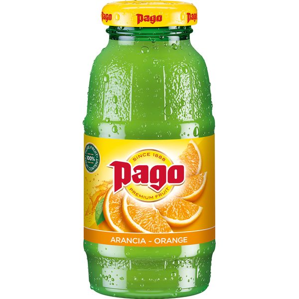 Pago Orange Juice With Fruit Particles, 200ml x 12