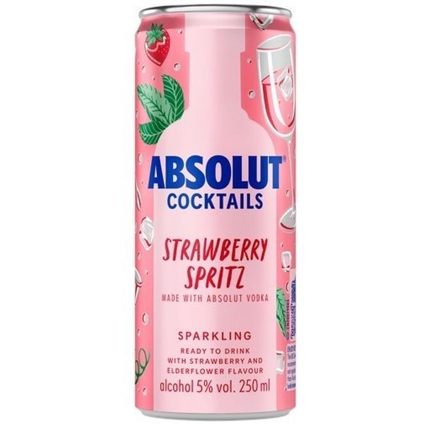 Absolut Strawberry Spritz, 250 ml x 12